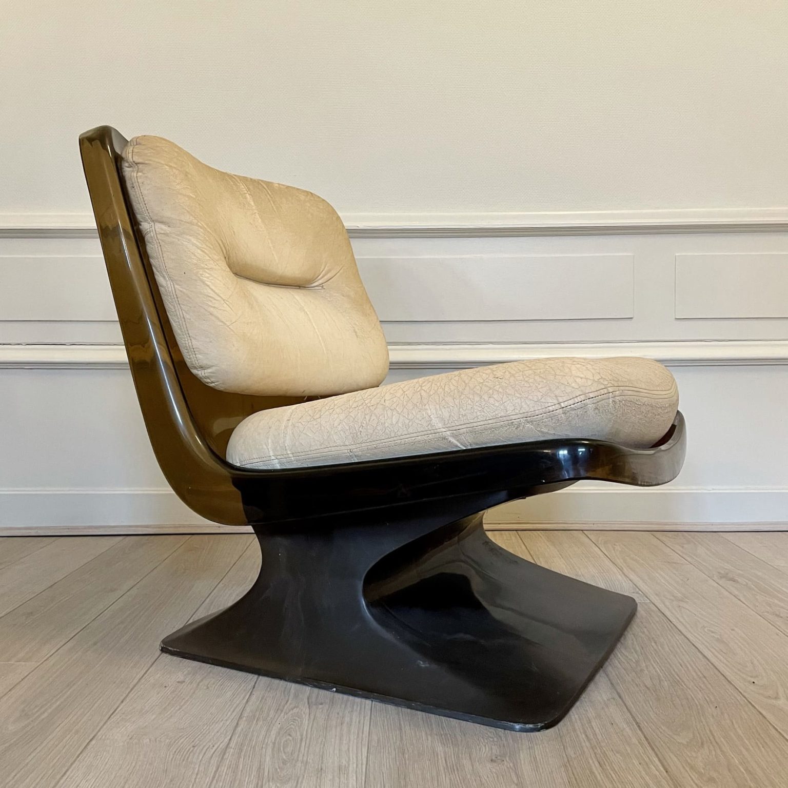 Fauteuil Albert Jacob, plexi fumé Grosfillex 1970 - tempo fà